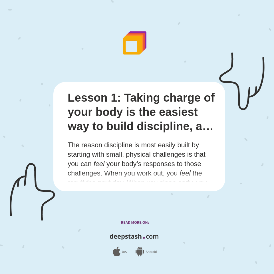 Lesson 1: Taking charge of your body is the easiest way to build ...