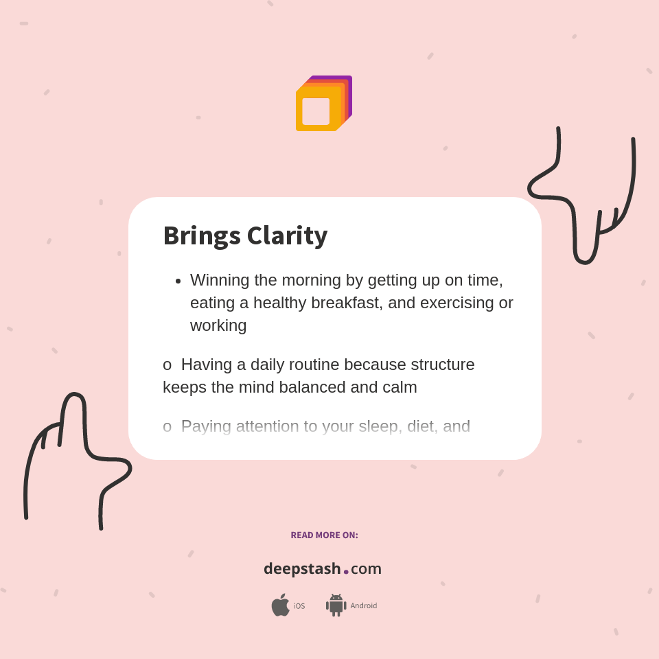 Brings Clarity - Deepstash