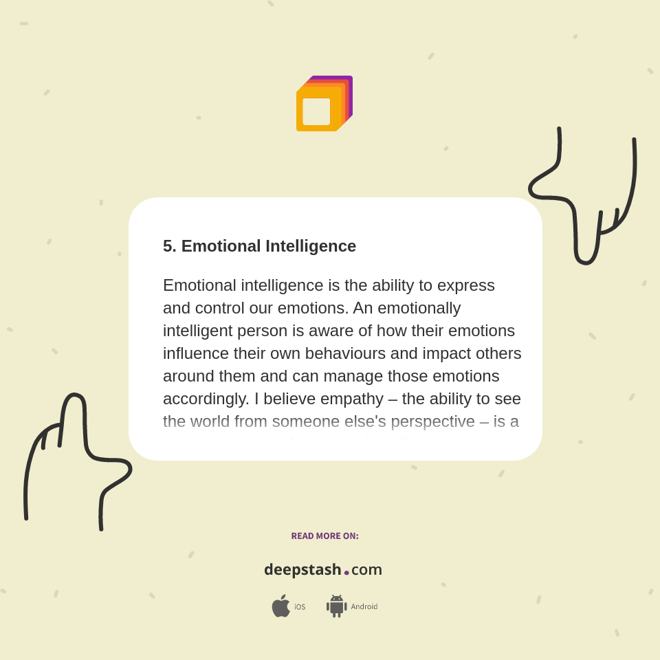 5. Emotional Intelligence Emotional... - Deepstash