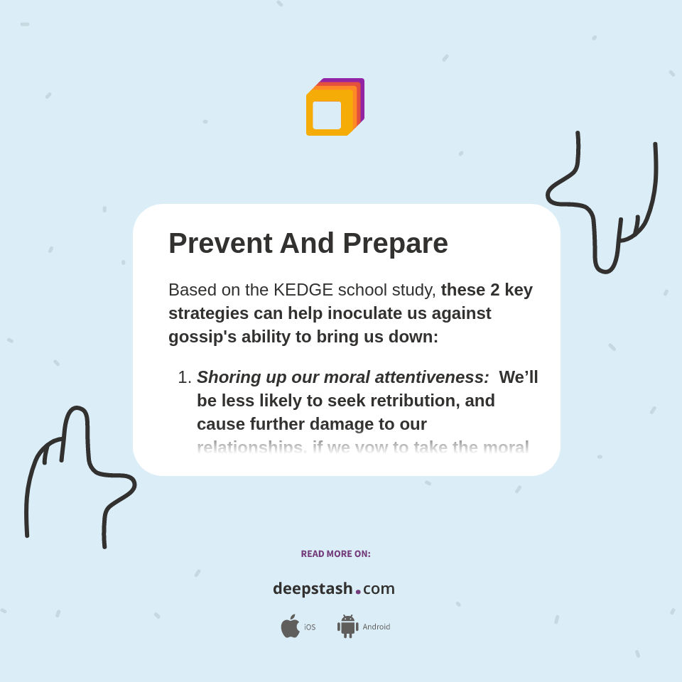 Prevent And Prepare - Deepstash