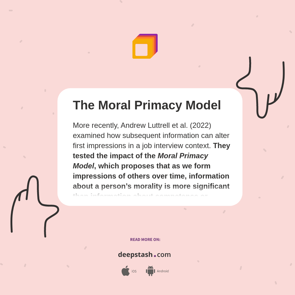 The Moral Primacy Model - Deepstash