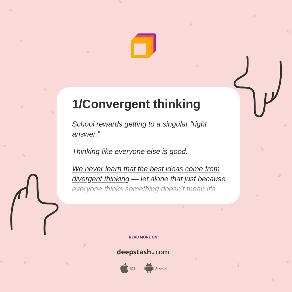 1/Convergent thinking - Deepstash
