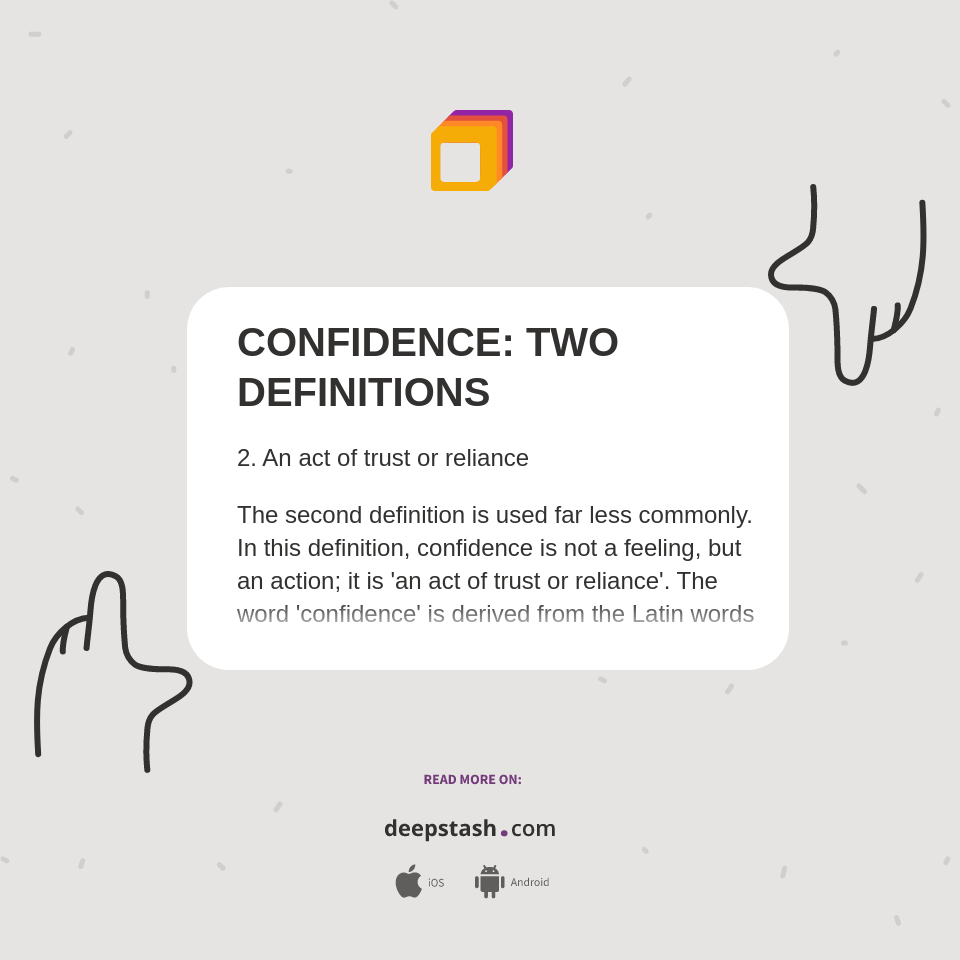 CONFIDENCE: TWO DEFINITIONS - Deepstash