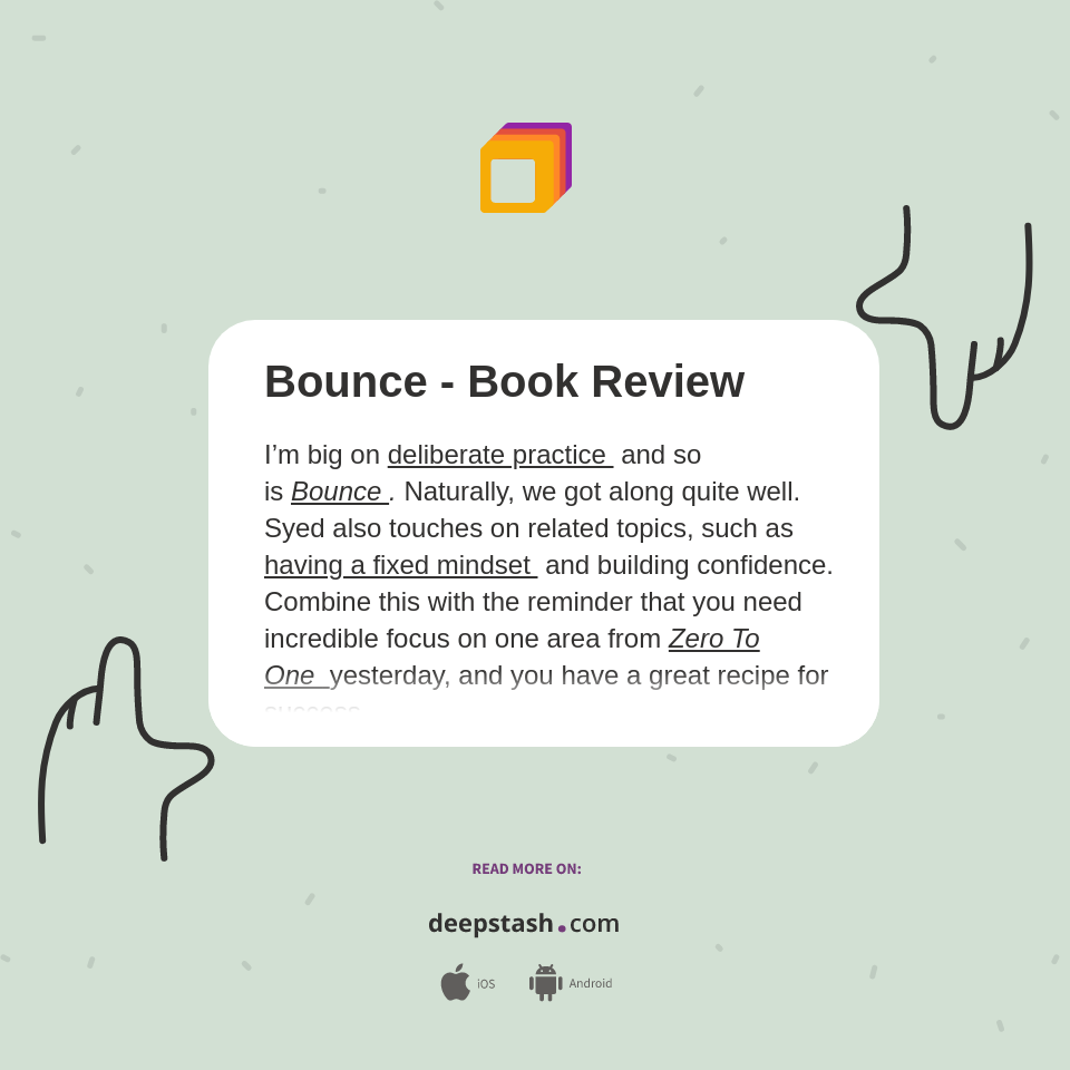 Bounce - Book Review - Deepstash