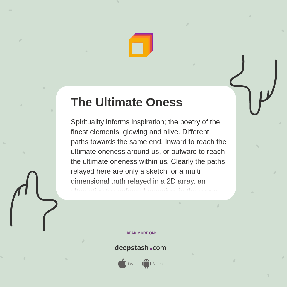 The Ultimate Oness - Deepstash