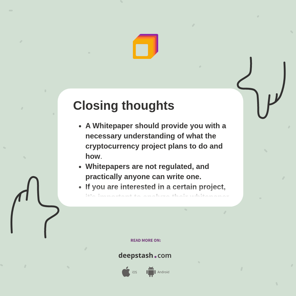 Closing thoughts - Deepstash