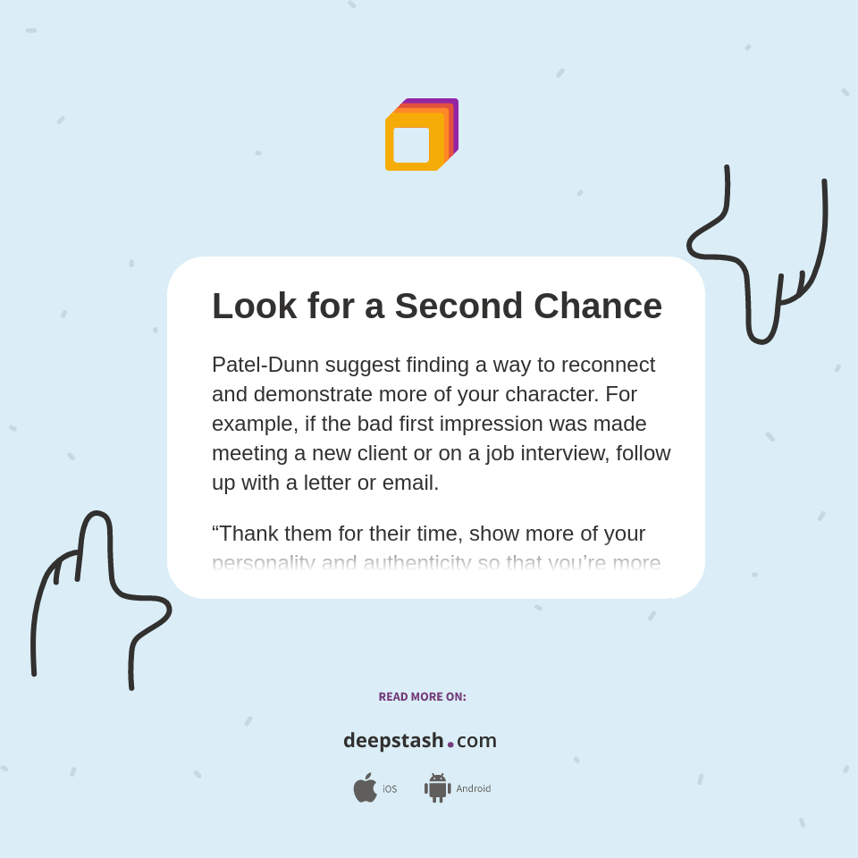 Look for a Second Chance - Deepstash