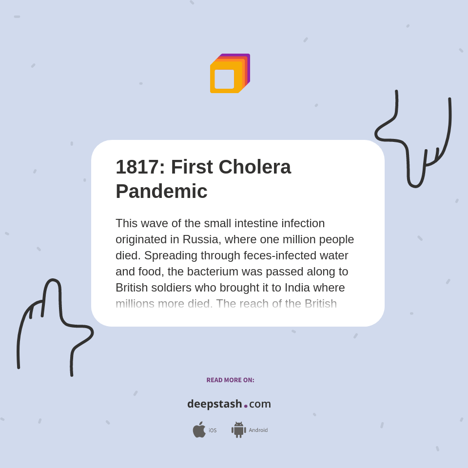 1817: First Cholera Pandemic - Deepstash