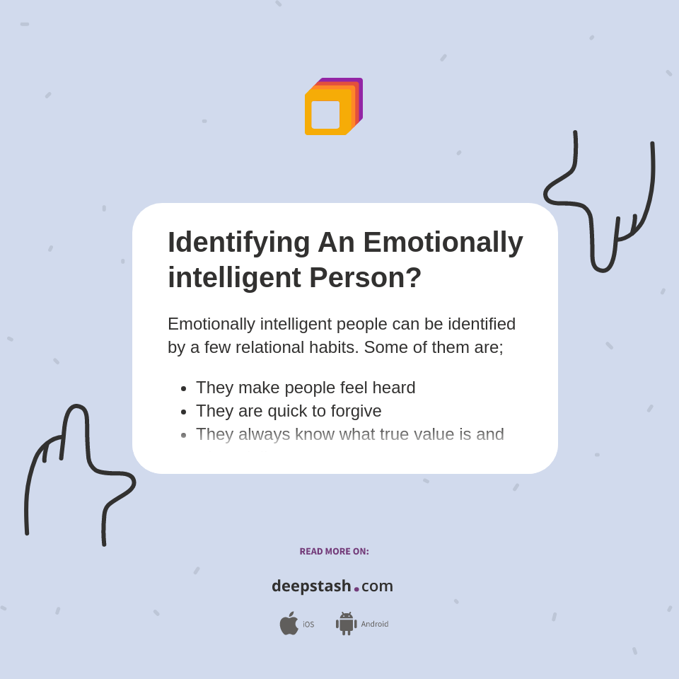 Identifying An Emotionally intelligent Person? - Deepstash