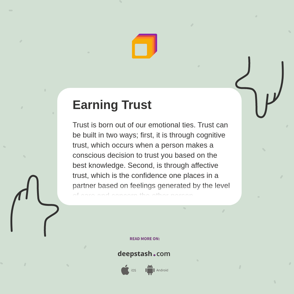 Earning Trust - Deepstash