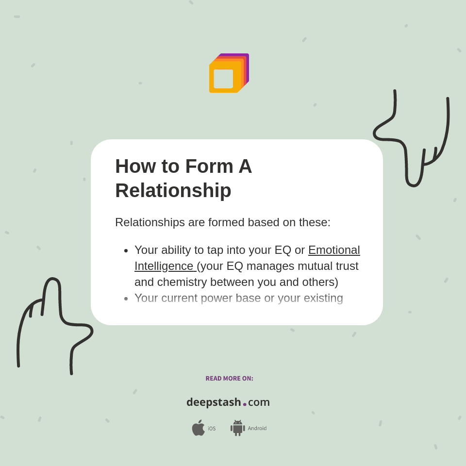 How to Form A Relationship - Deepstash