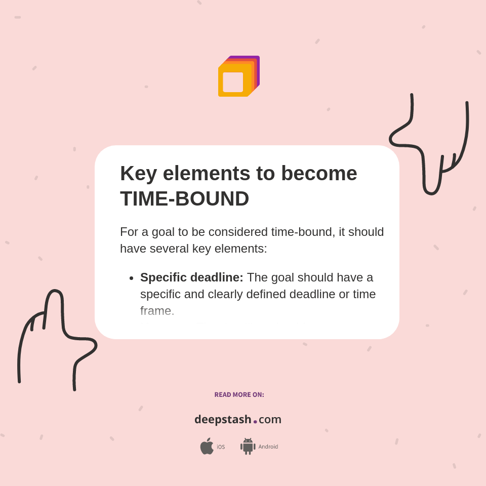 Key elements to become TIME-BOUND - Deepstash