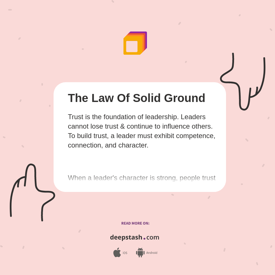 The Law Of Solid Ground - Deepstash