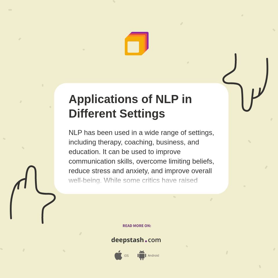 Applications of NLP in Different Settings - Deepstash