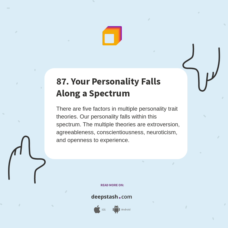 87. Your Personality Falls Along a Spectrum - Deepstash