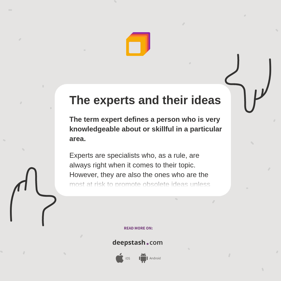 The experts and their ideas - Deepstash