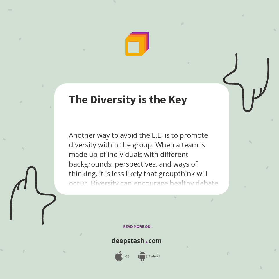 The Diversity is the Key - Deepstash