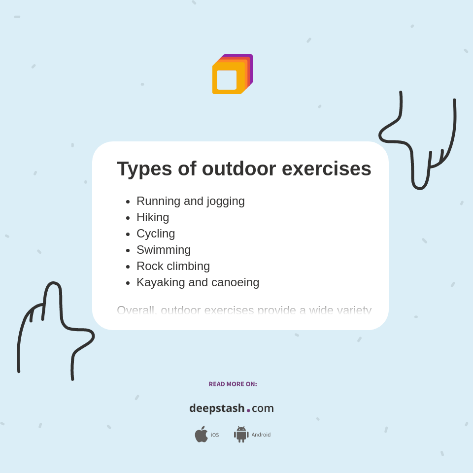 Types of outdoor exercises - Deepstash