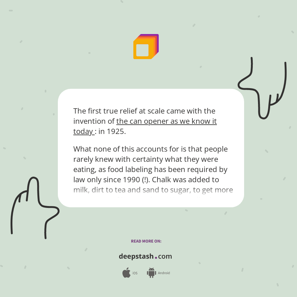 The first true relief at scale came with the... - Deepstash