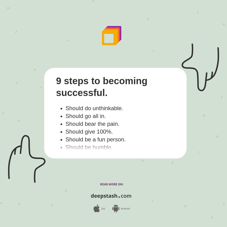 9 steps to becoming successful. - Deepstash