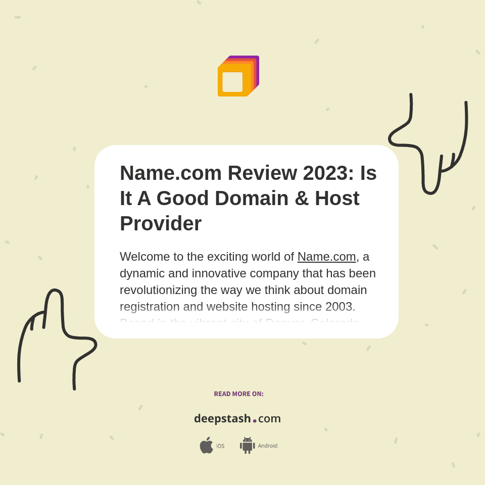 Name.com Review 2023: Is It A Good Domain & Host Provider - Deepstash