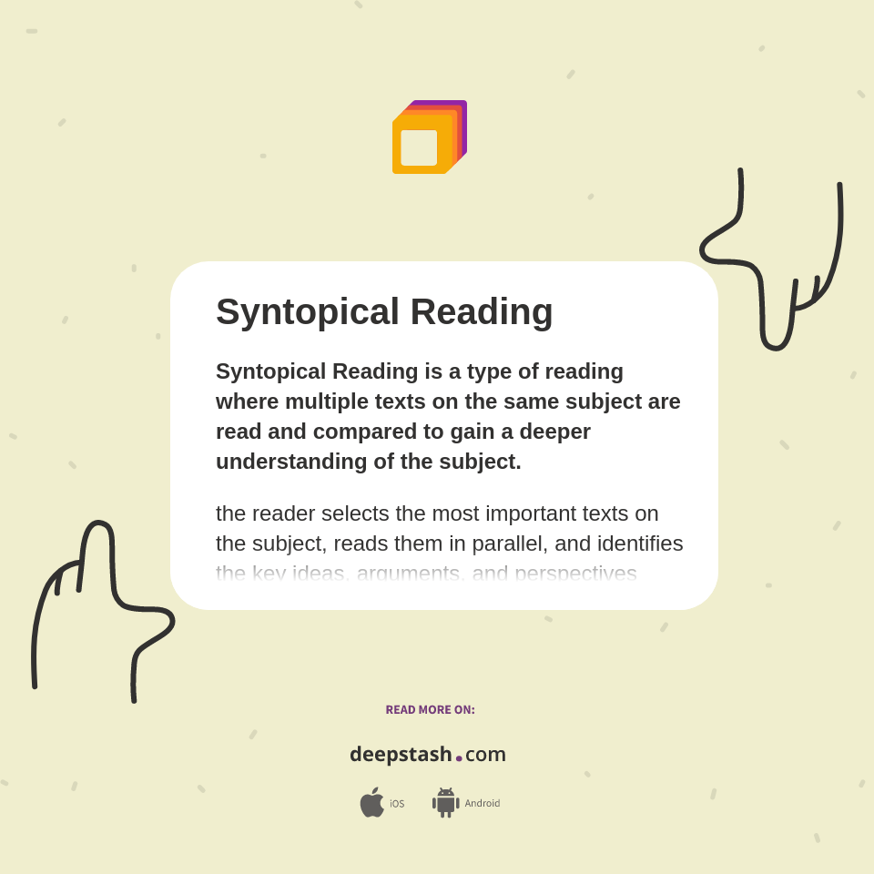 Syntopical Reading - Deepstash