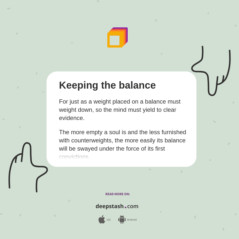 Keeping the balance - Deepstash