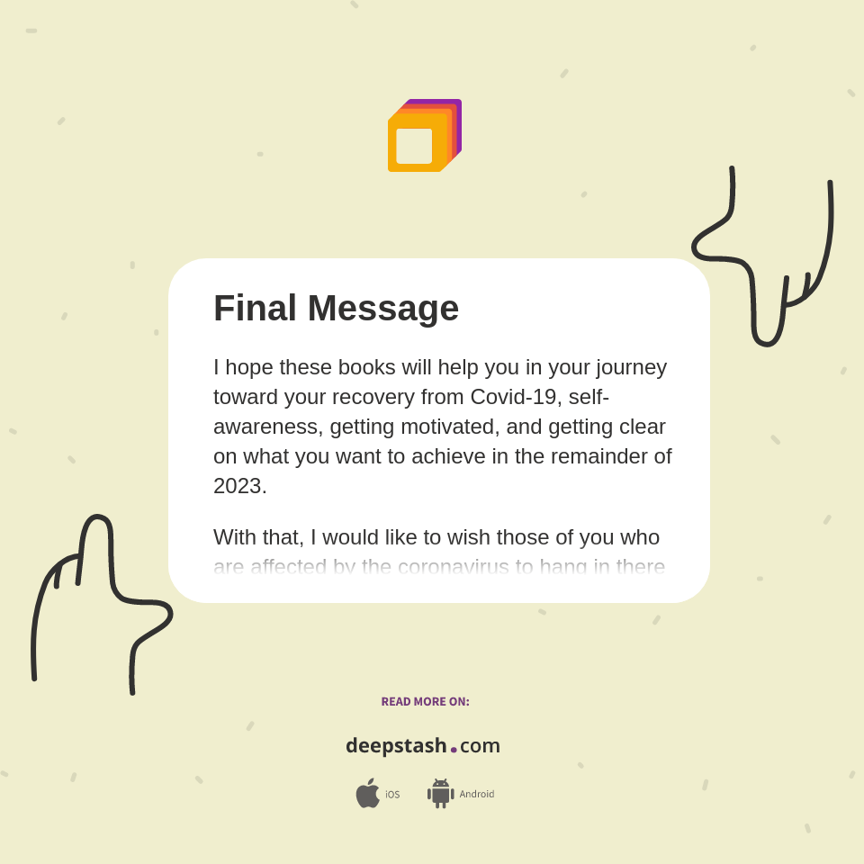 Final Message Deepstash