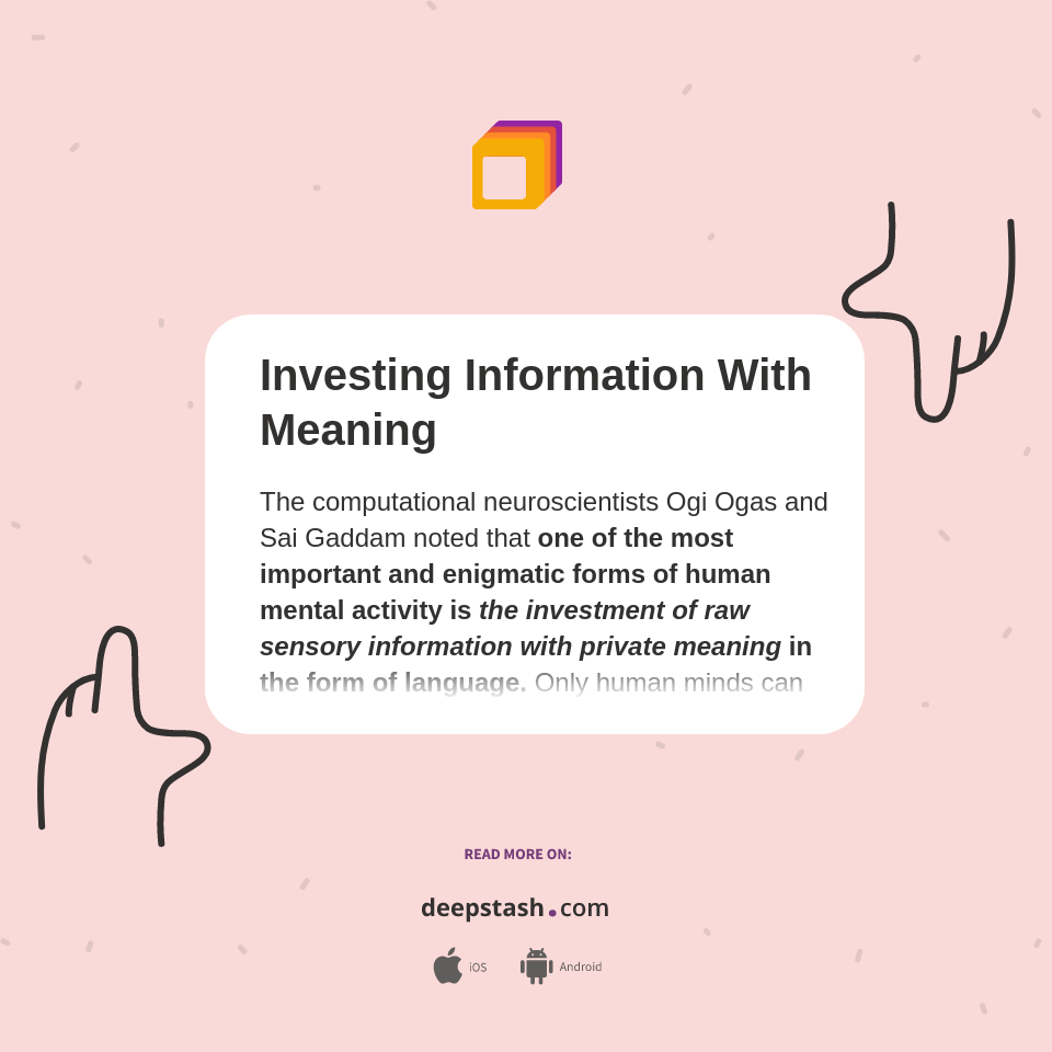 Investing Information With Meaning - Deepstash