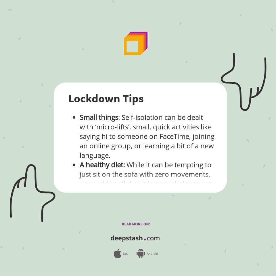 Lockdown Tips - Deepstash