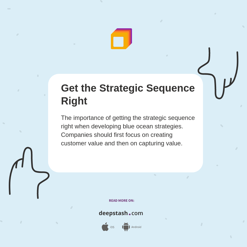 Get the Strategic Sequence Right - Deepstash