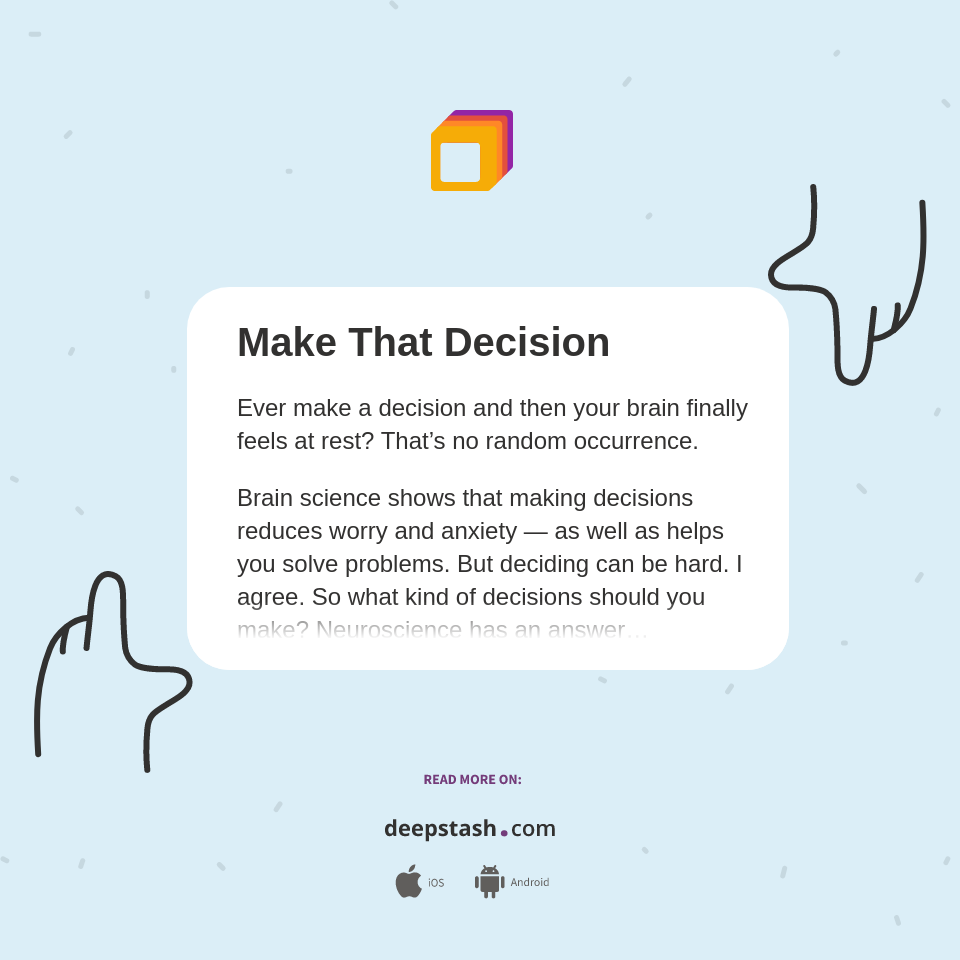Make That Decision - Deepstash