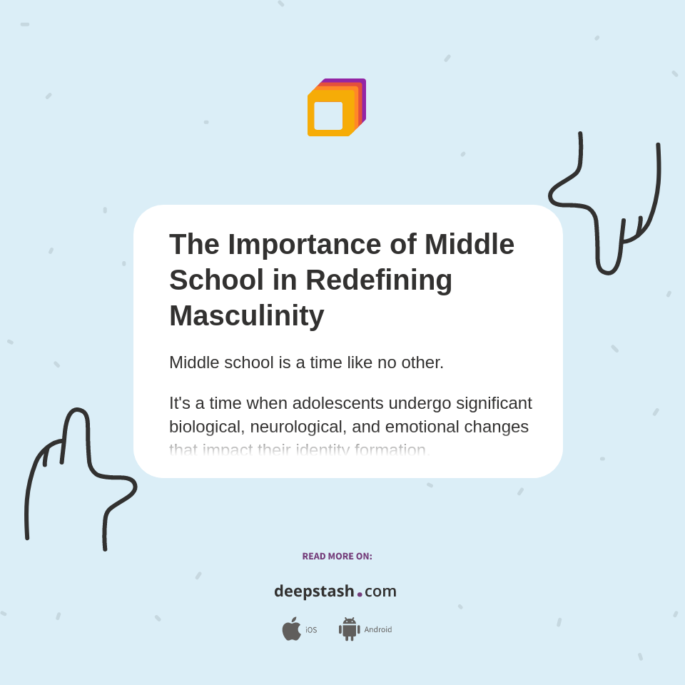 The Importance of Middle School in Redefining Masculinity - Deepstash