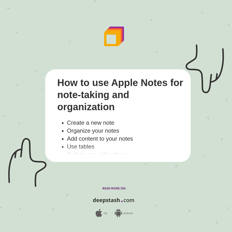 How to use Apple Notes for note-taking and organization - Deepstash