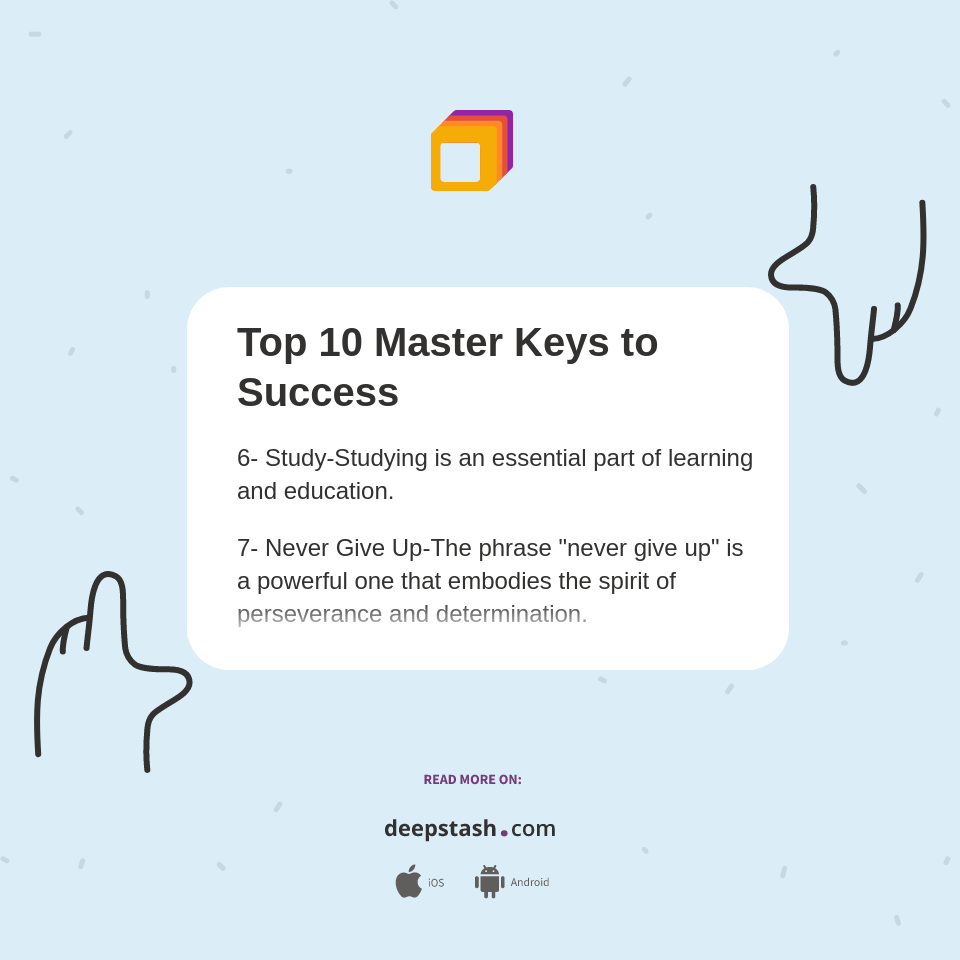 Top 10 Master Keys to Success - Deepstash