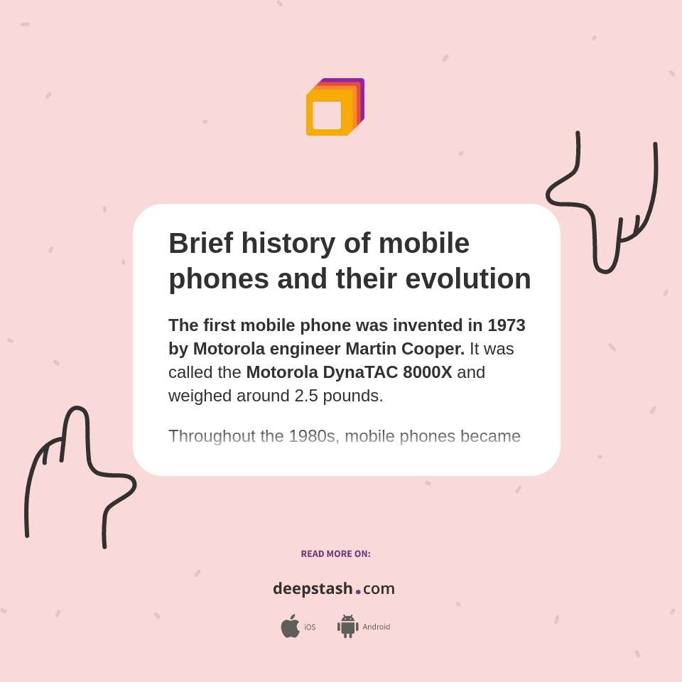 Brief history of mobile phones and their evolution - Deepstash