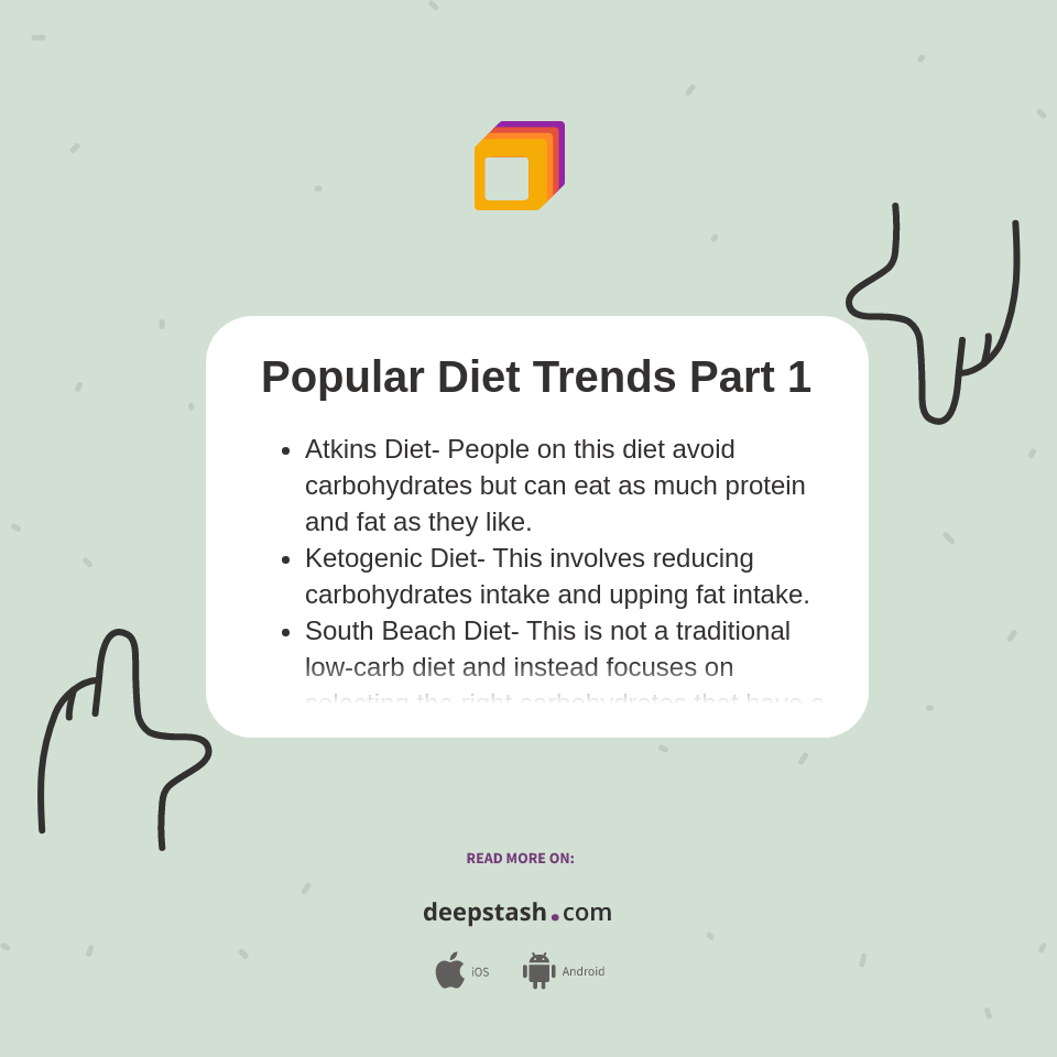 Popular Diet Trends Part 1 - Deepstash