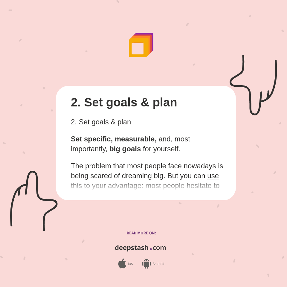 2. Set goals & plan - Deepstash