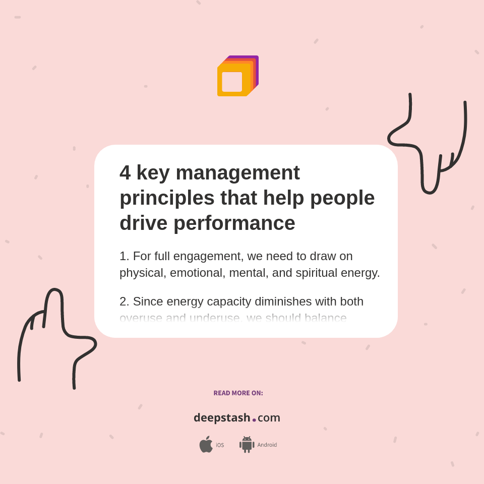4 key management principles that help people drive performance - Deepstash