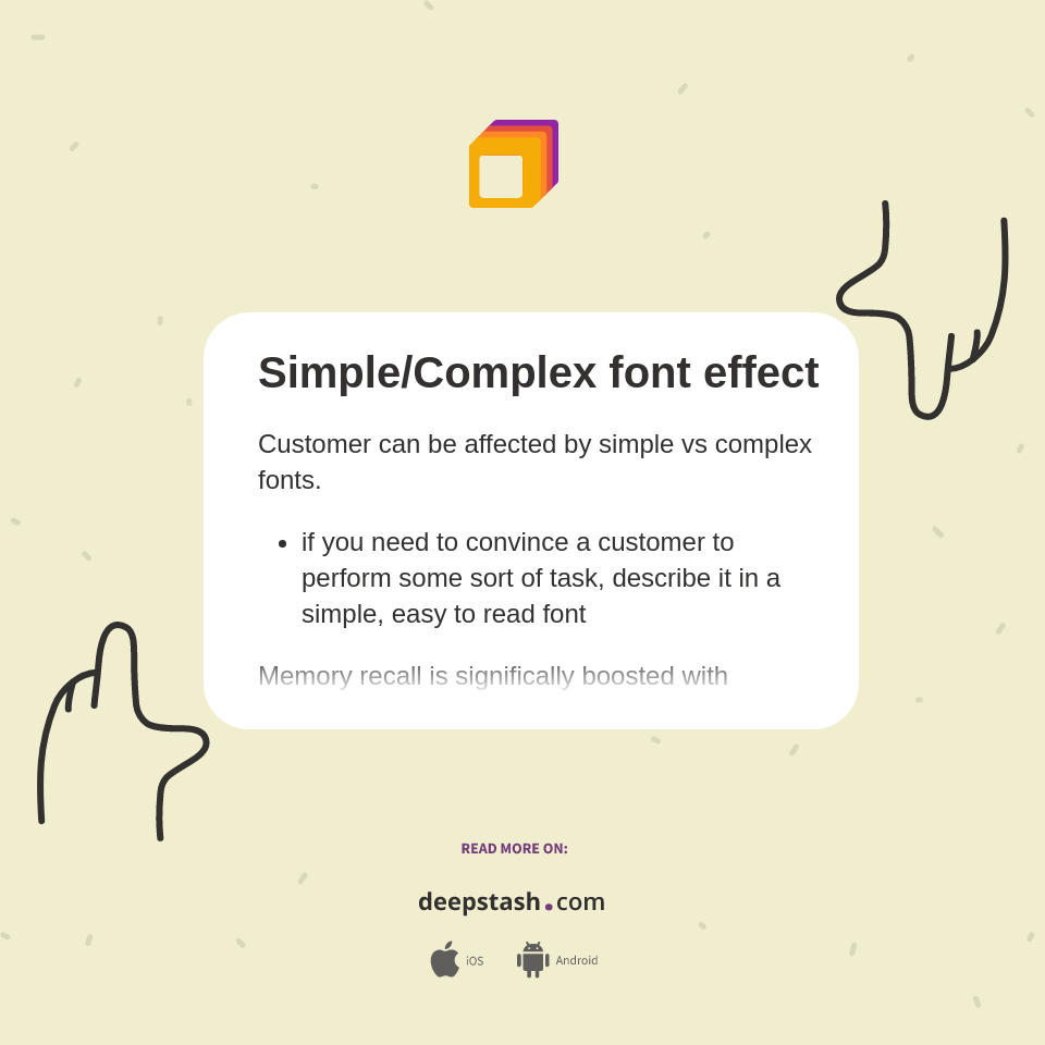 Simple/Complex font effect - Deepstash