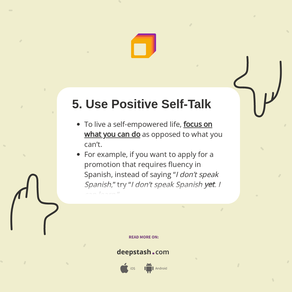 5. Use Positive Self-Talk - Deepstash