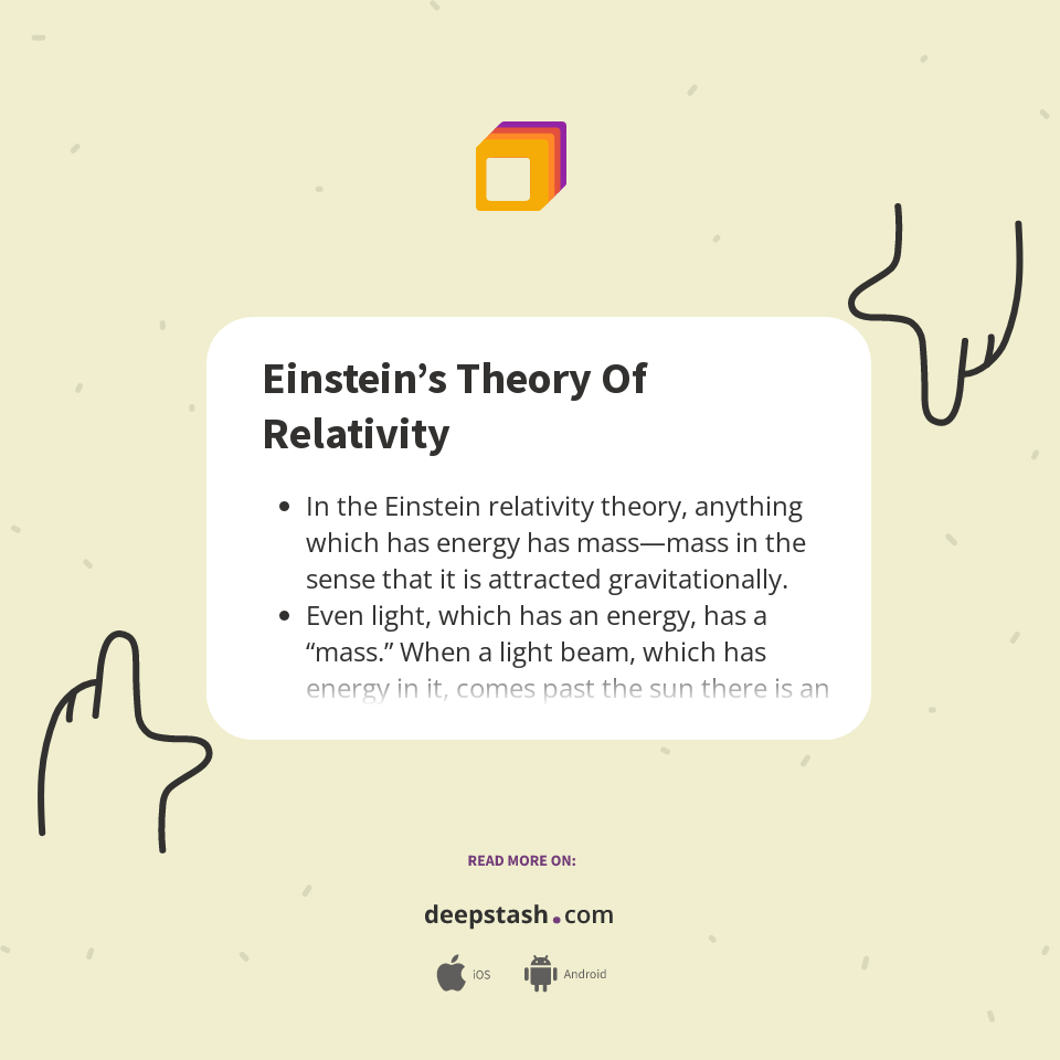 Einstein’s Theory Of Relativity - Deepstash