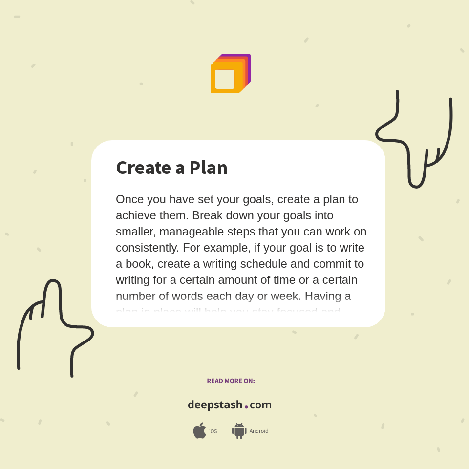 Create a Plan - Deepstash