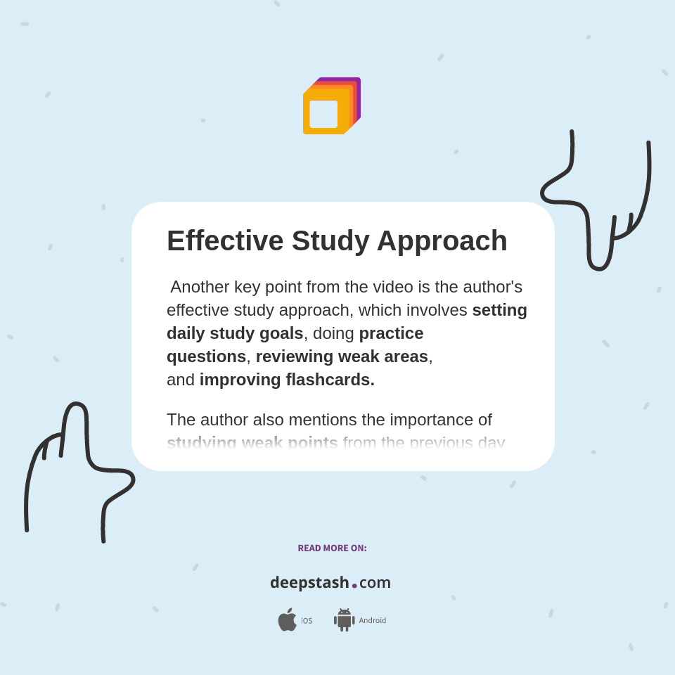 Effective Study Approach - Deepstash