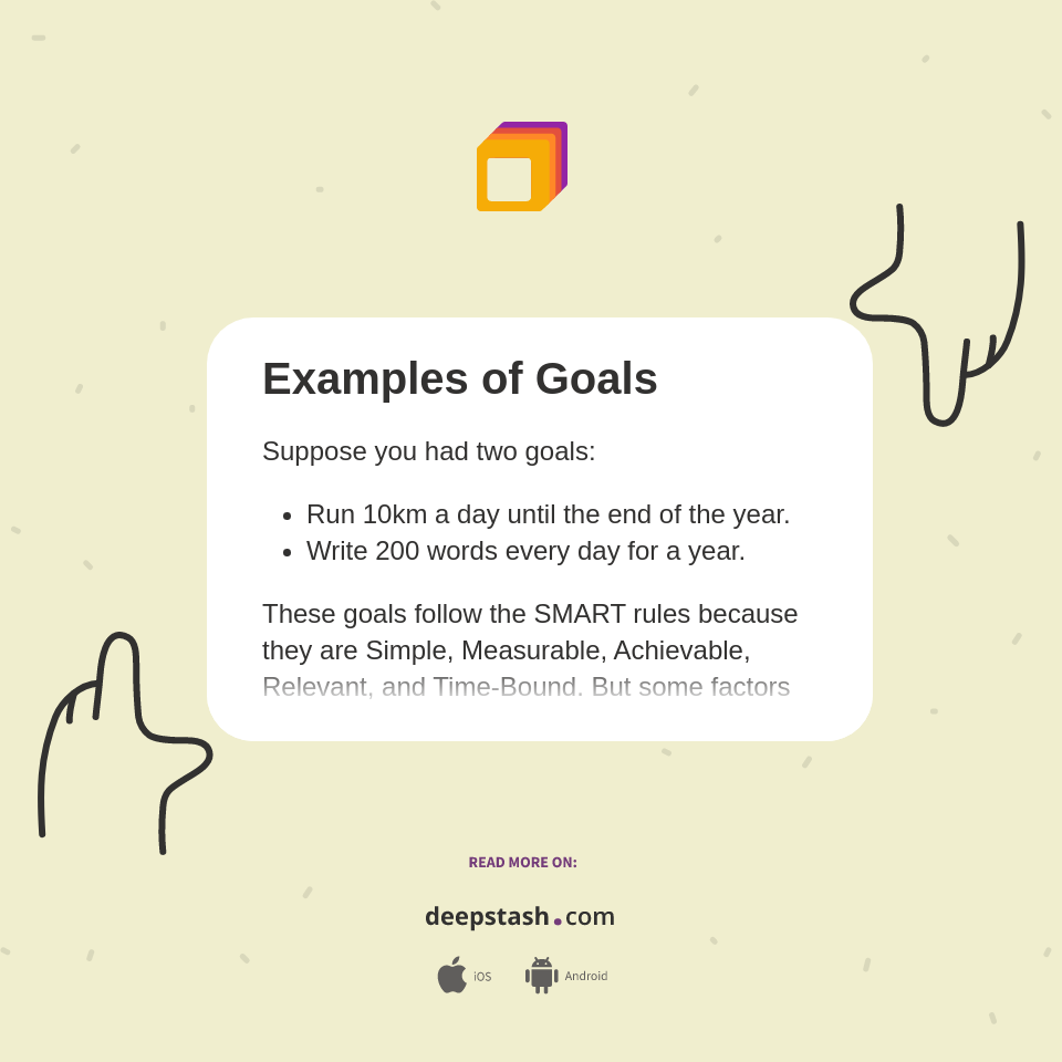 Examples of Goals - Deepstash