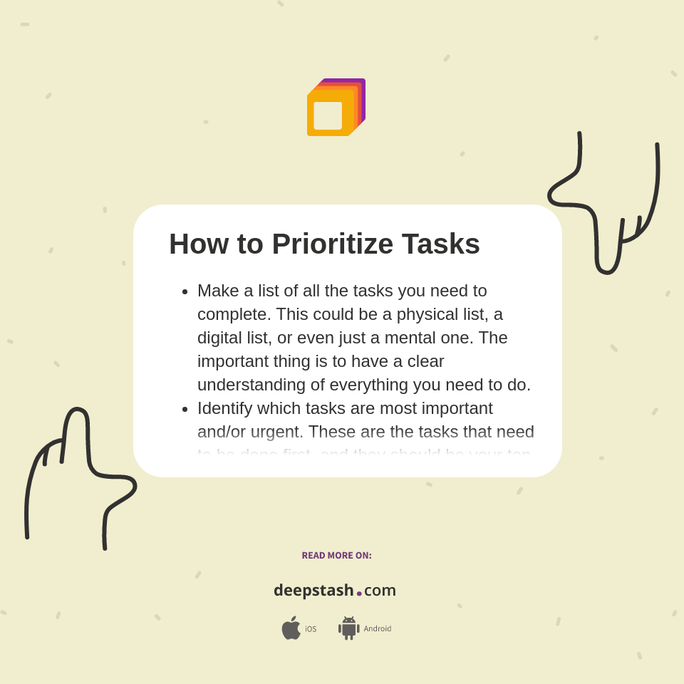 How to Prioritize Tasks - Deepstash