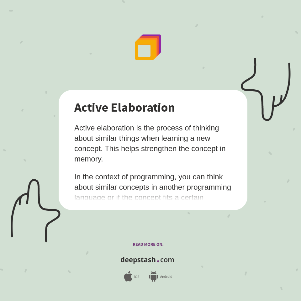 Active Elaboration - Deepstash