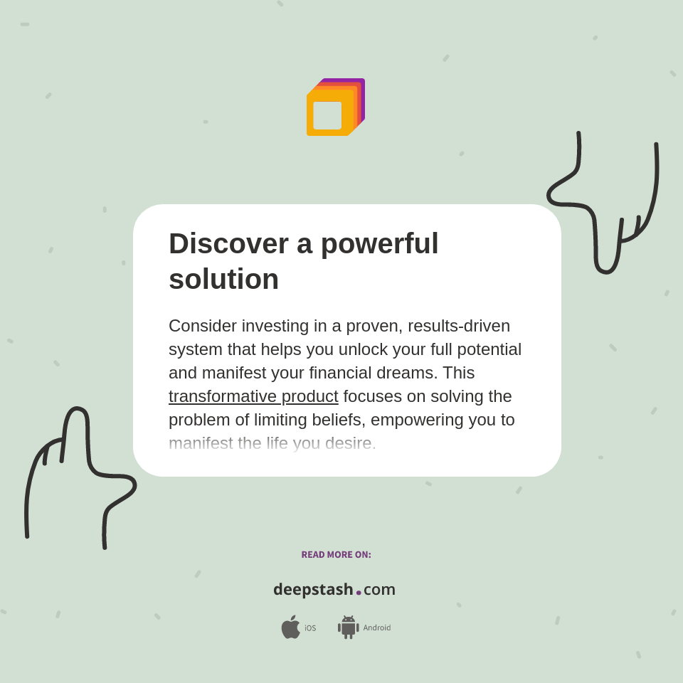 Discover a powerful solution - Deepstash