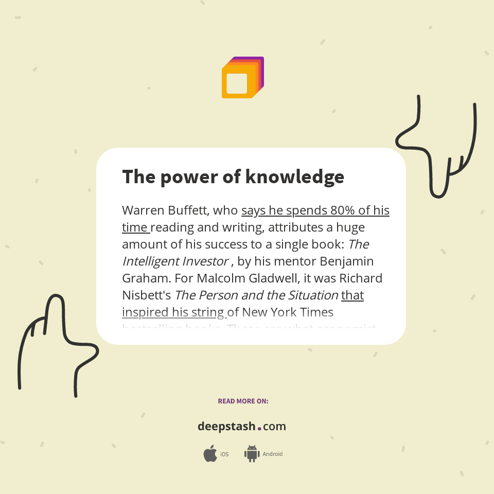 The power of knowledge - Deepstash