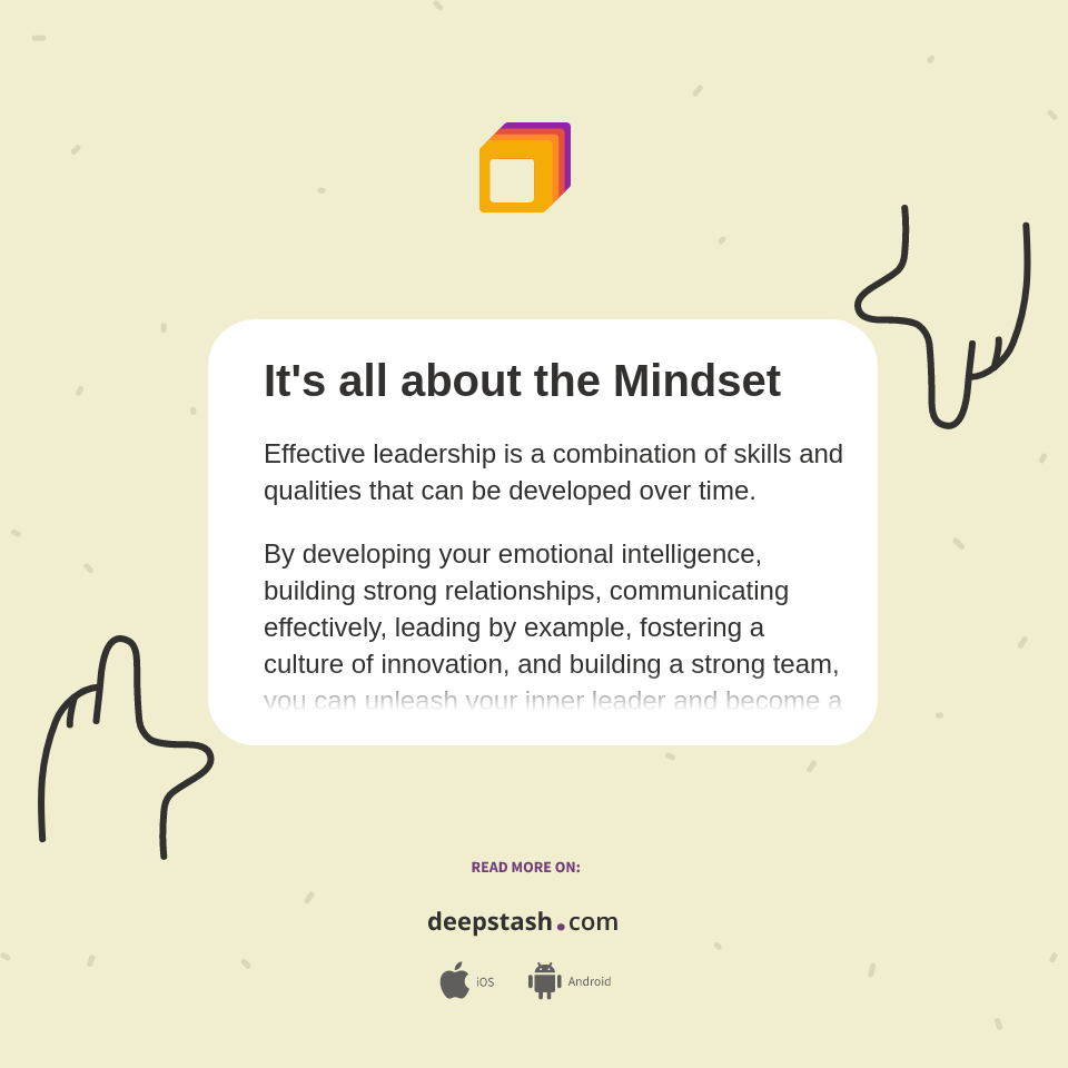 It's all about the Mindset - Deepstash